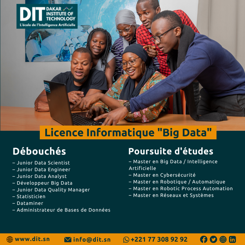 Licence Informatique Big Data - Dakar Institute of Technology